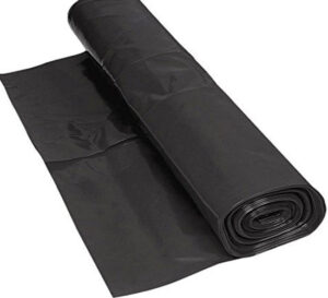 Extra Thick Black Heavy Duty Polythene Sheeting Roll - Tarps Uk